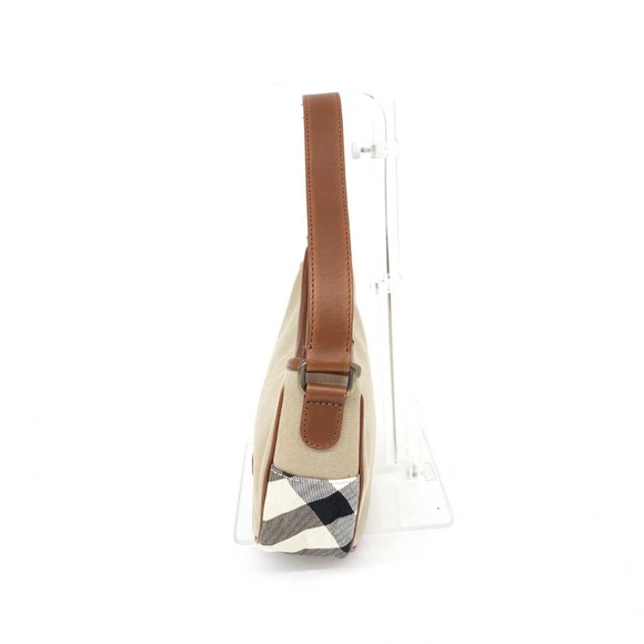 Burberry | Bags | Burberry Bag Tan Canvas Shoulder Leather | Poshmark